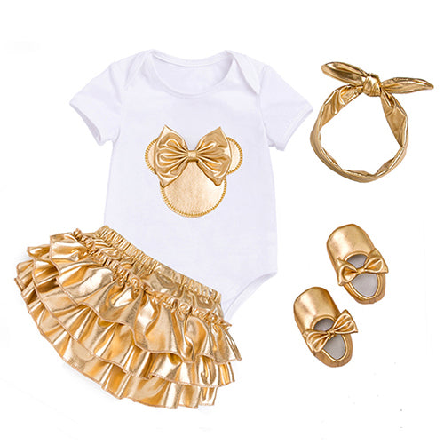 Limited Edition Minnie Mouse GOLD Set - White – Lullaby Lane Baby Boutique